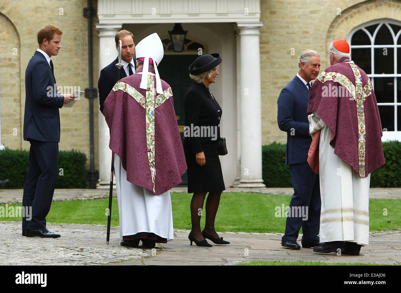 Members of the Royal family attend the funeral of their friend Hugh van ...