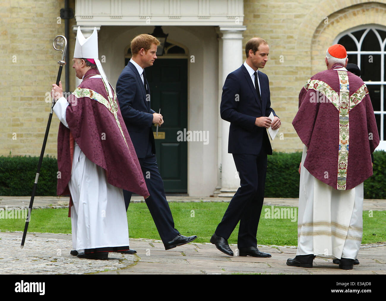 Members of the Royal family attend the funeral of their friend Hugh van ...