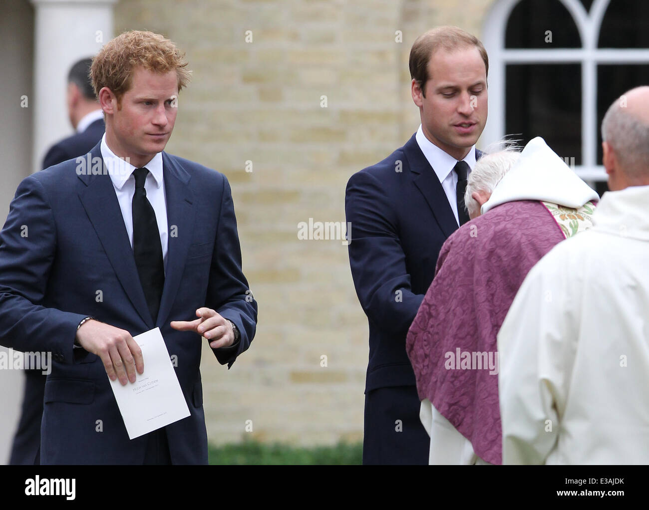 Members of the Royal family attend the funeral of their friend Hugh van ...