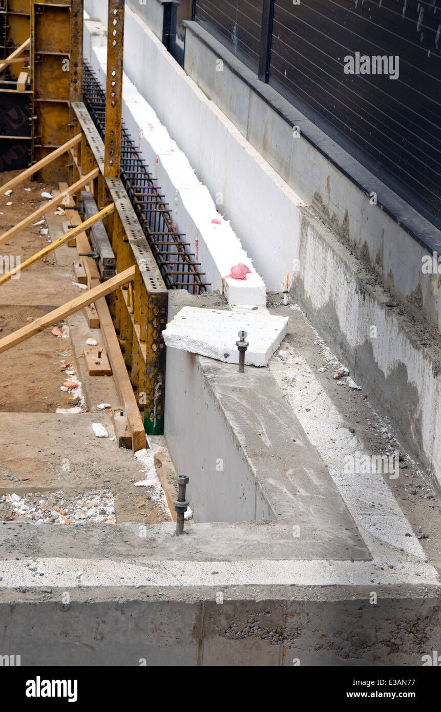 Home foundation construction thermal insulation hi-res stock ...
