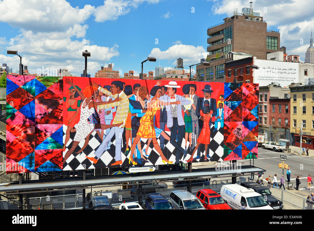 Chelsea, city street view from the Highline, Manhattan, New York, USA ...