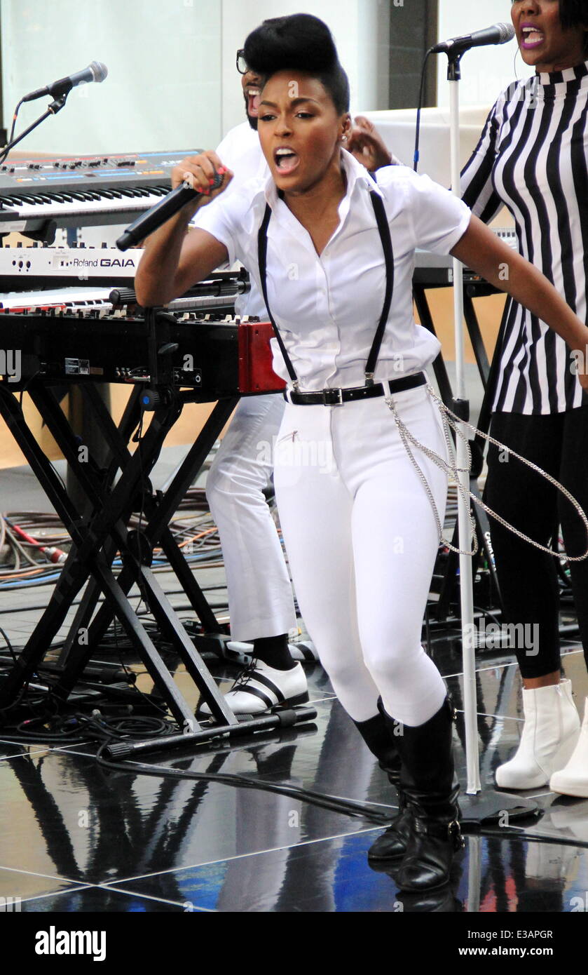 Janelle Monae performs live on the Today Show Featuring: Jenelle Monae ...