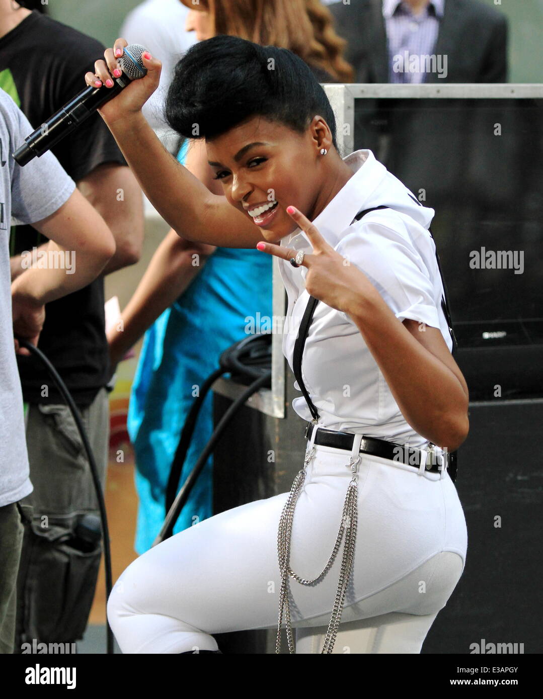 Janelle Monae performs live on the Today Show Featuring: Jenelle Monae ...