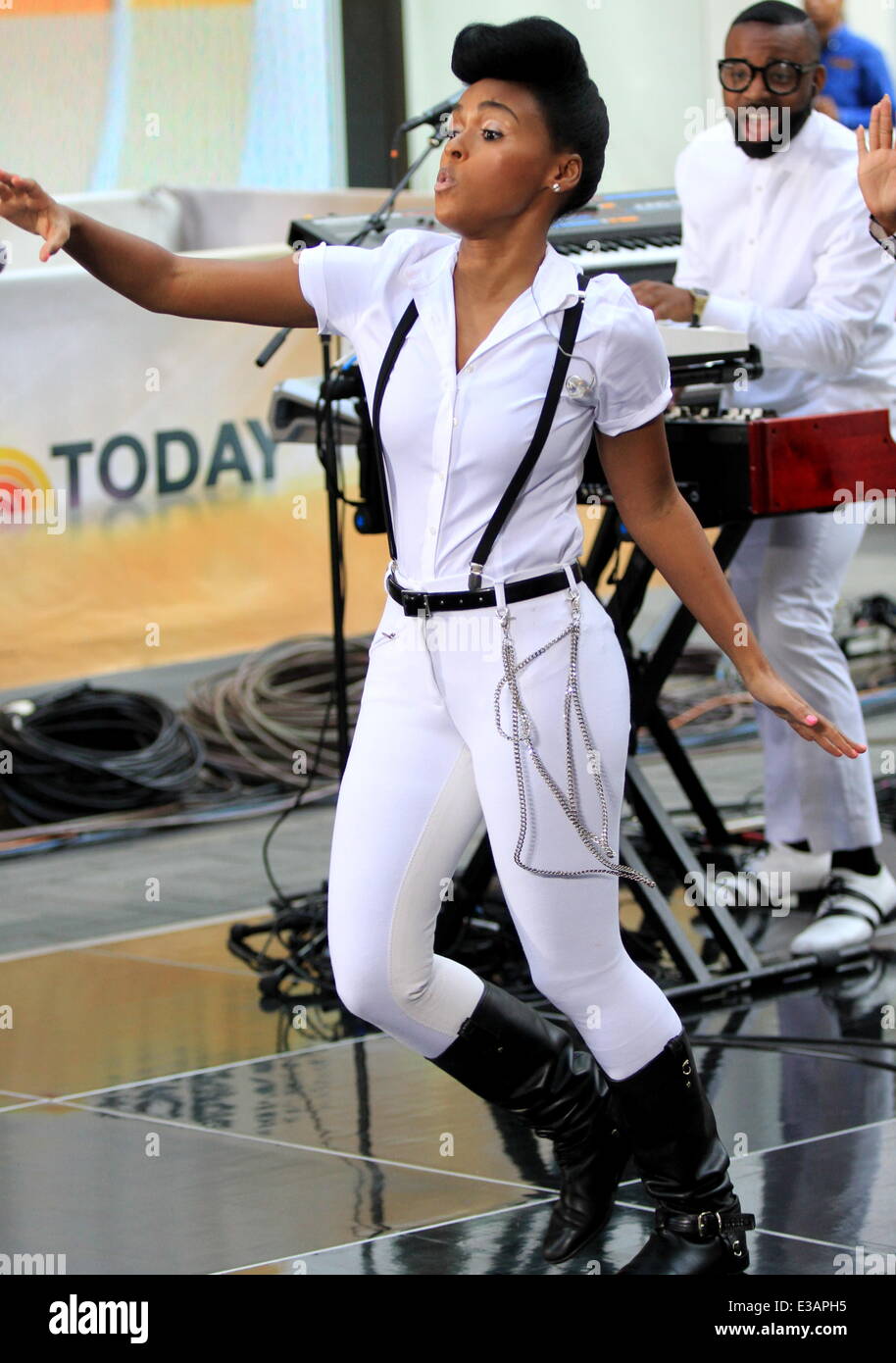 Janelle Monae performs live on the Today Show Featuring: Jenelle Monae ...