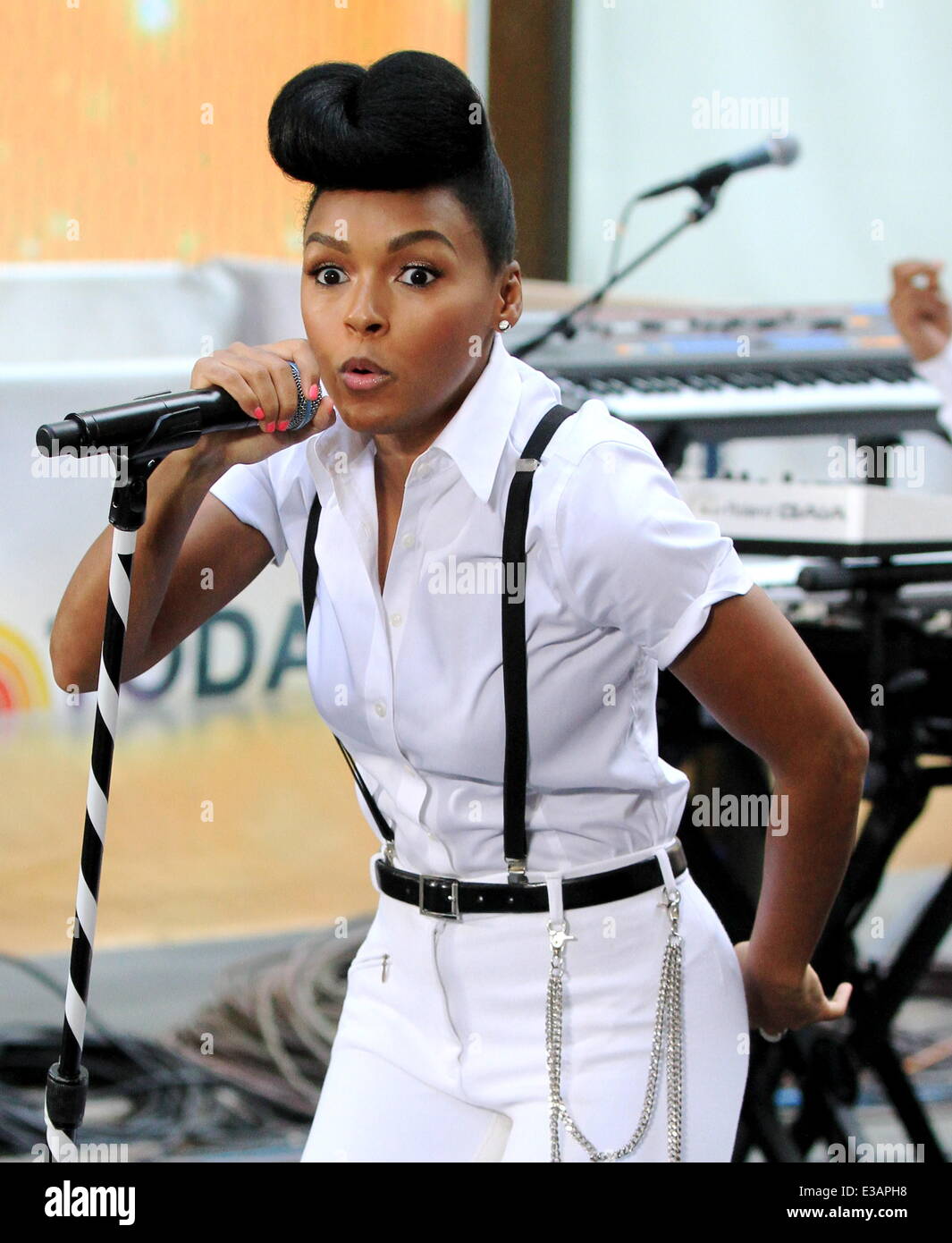 Janelle Monae performs live on the Today Show Featuring: Jenelle Monae ...