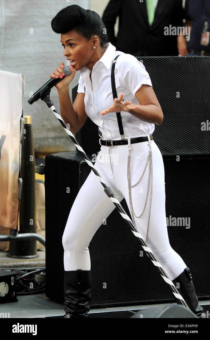 Janelle Monae performs live on the Today Show Featuring: Jenelle Monae ...