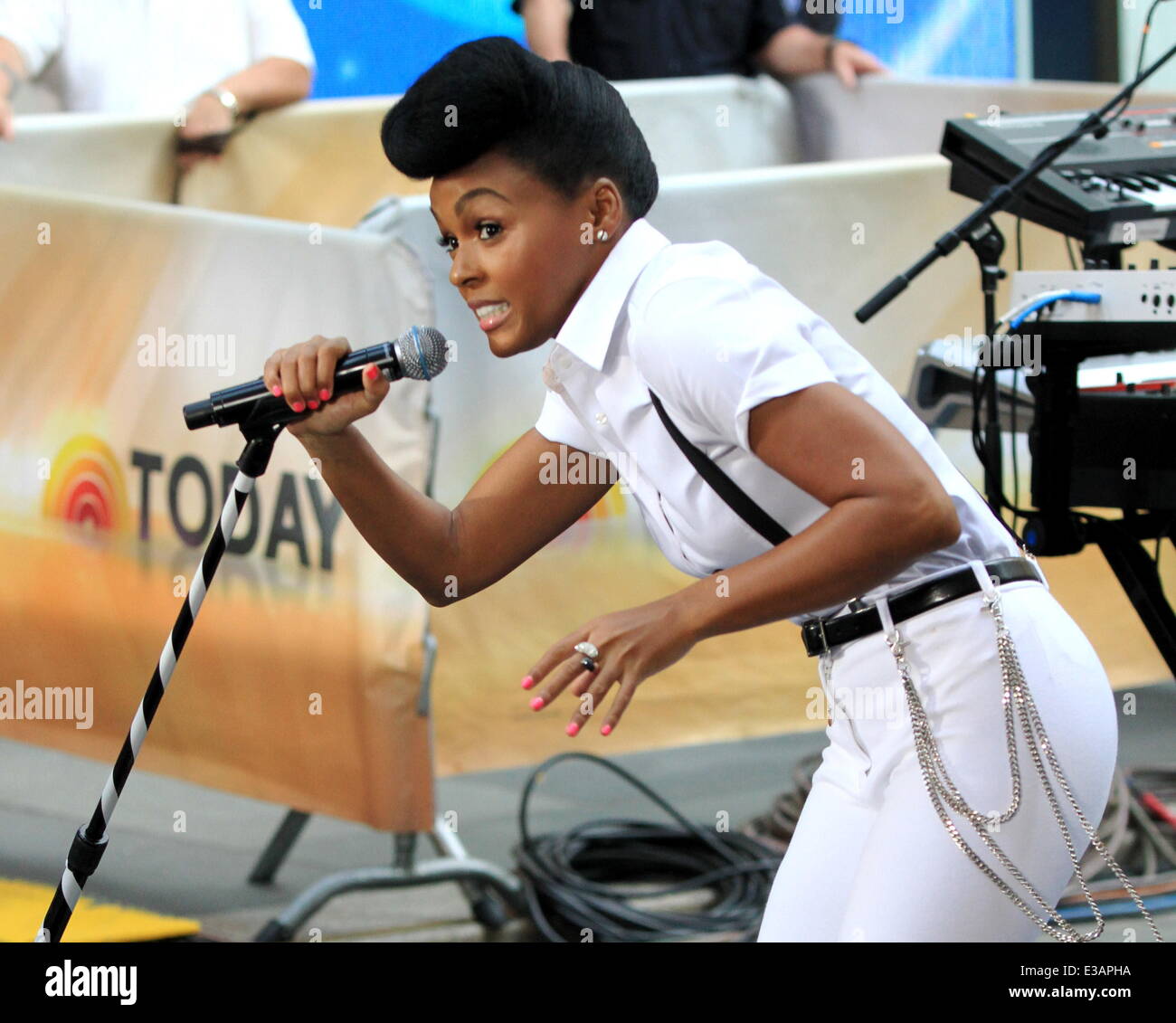 Janelle Monae performs live on the Today Show Featuring: Jenelle Monae ...