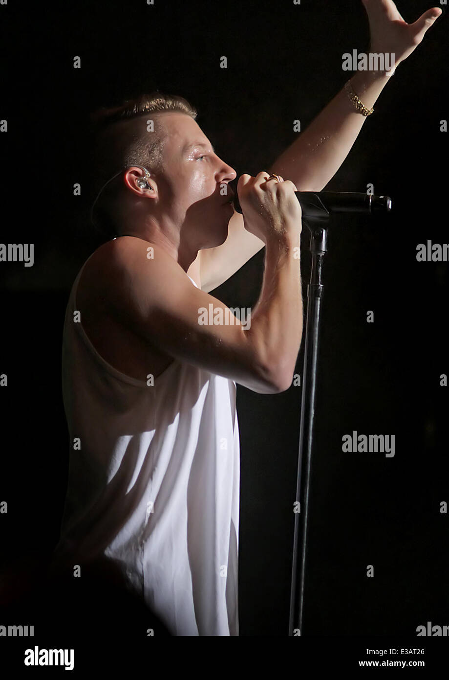 American rapper Macklemore performing in concert at the O2 Apollo ...