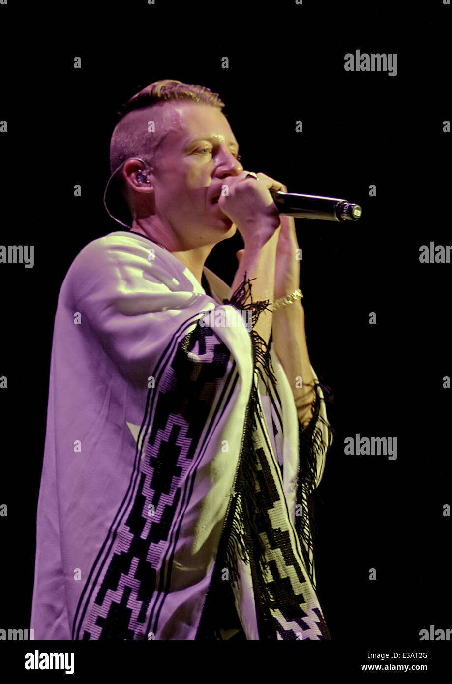 American rapper Macklemore performing in concert at the O2 Apollo ...