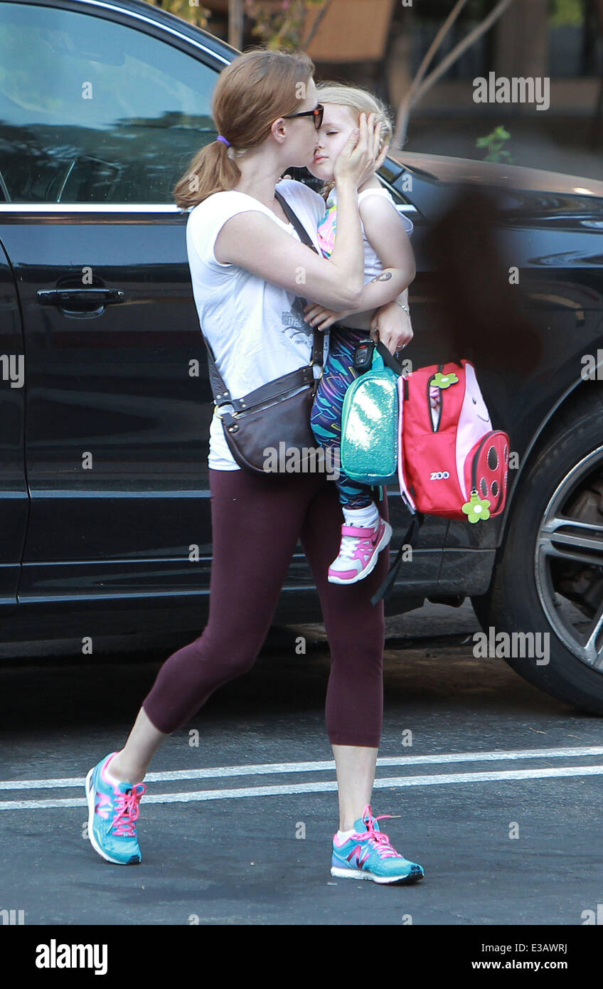 Amy Adams takes her daughter, Aviana, to school Featuring: Amy Adams ...