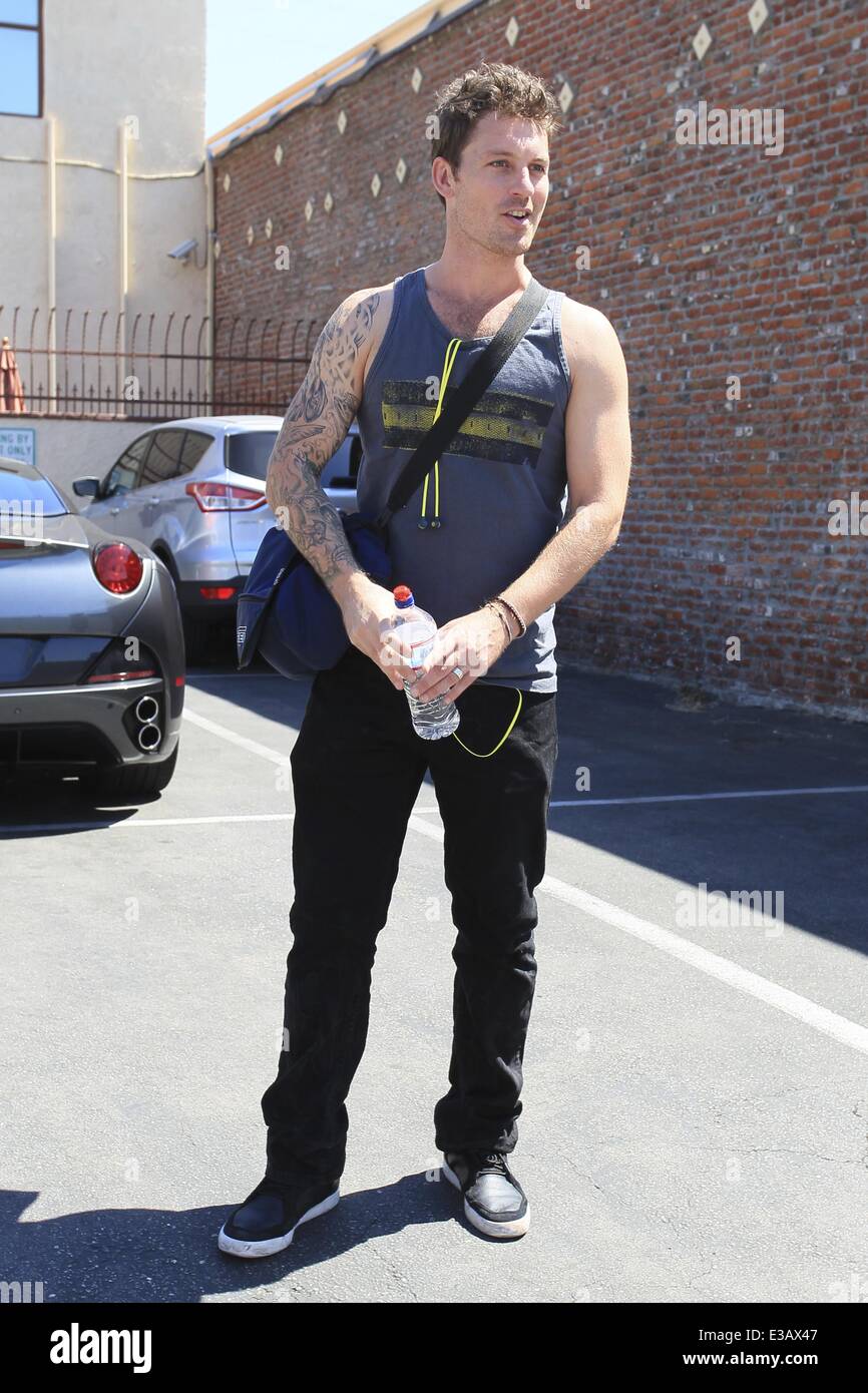 Celebrities and their dance partners outside the rehearsal studios for ...