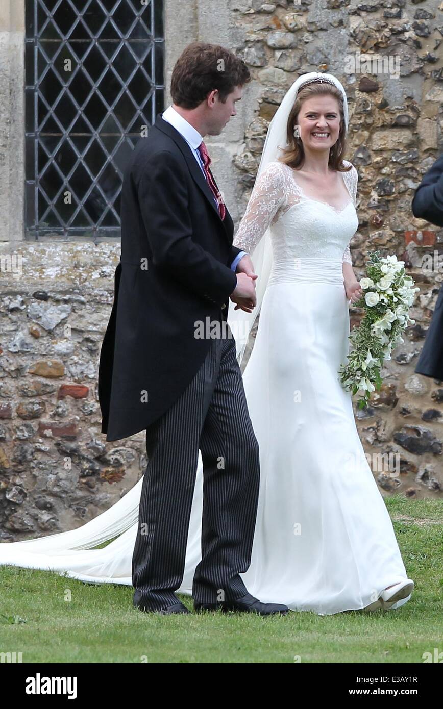 The Duke of Cambridge attend the wedding of Lady Laura Marsham and ...