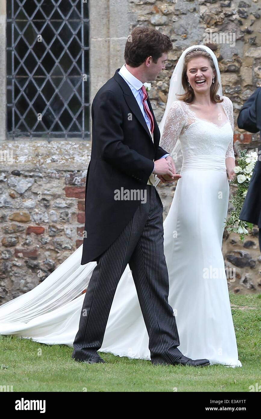 The Duke of Cambridge attend the wedding of Lady Laura Marsham and ...