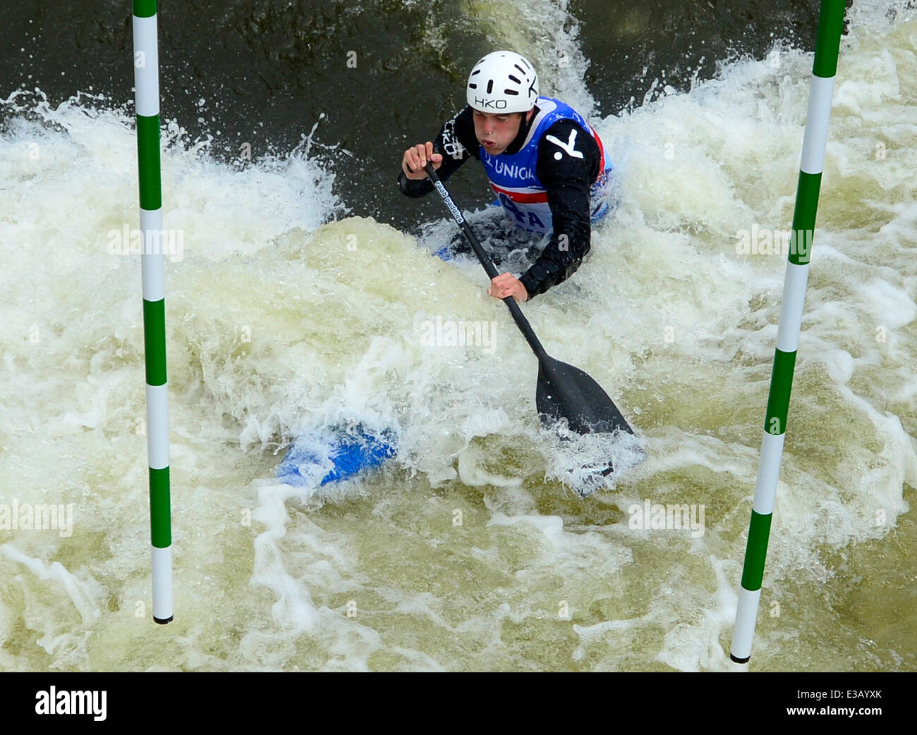 2014 ICF Canoe Slalom World Cup in Prague, Czech Republic on June 21 ...