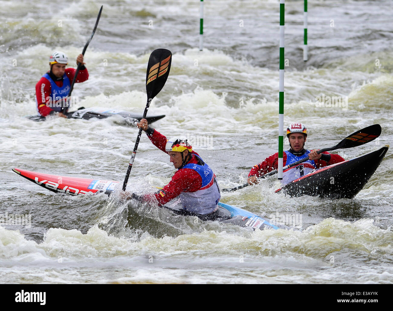 2014 ICF Canoe Slalom World Cup in Prague, Czech Republic on June 21 ...