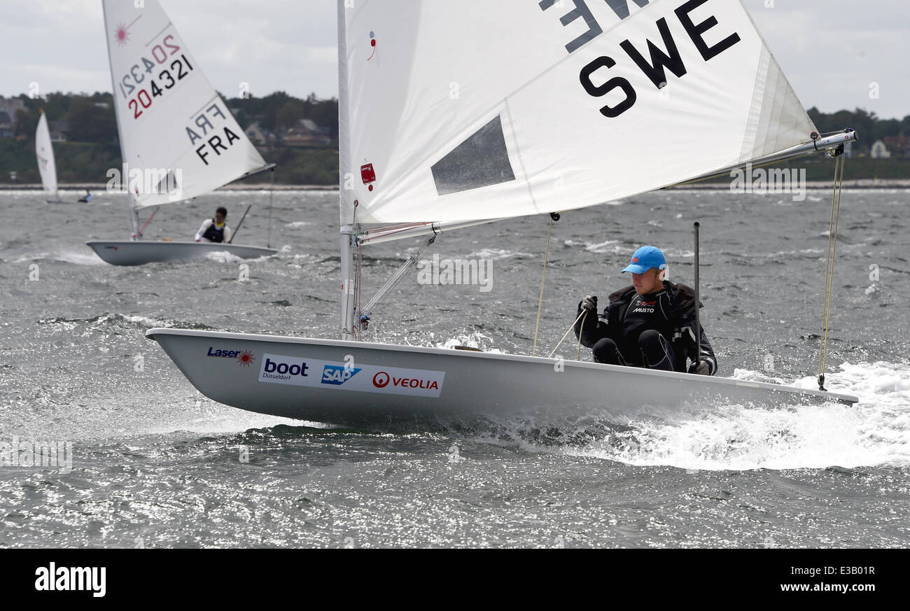 Kiel, Germany. 22nd June, 2014. Laser class sailing ships during a ...