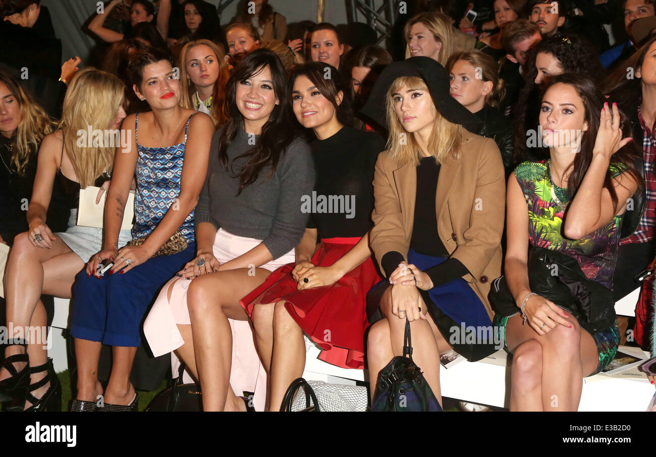 London Fashion Week SS14 - Topshop Unique - Arrivals Featuring: Pixie ...