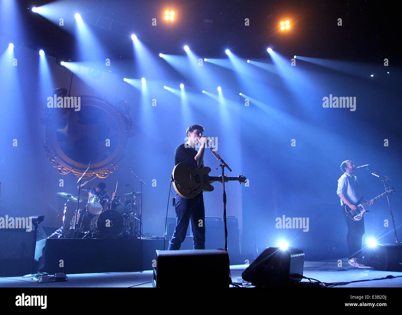 Vampire Weekend performing live on stage at the iTunes Festival at the ...