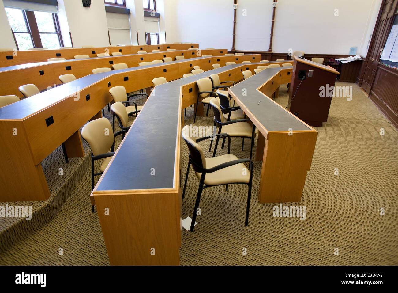 Empty college classroom - USA Stock Photo - Alamy