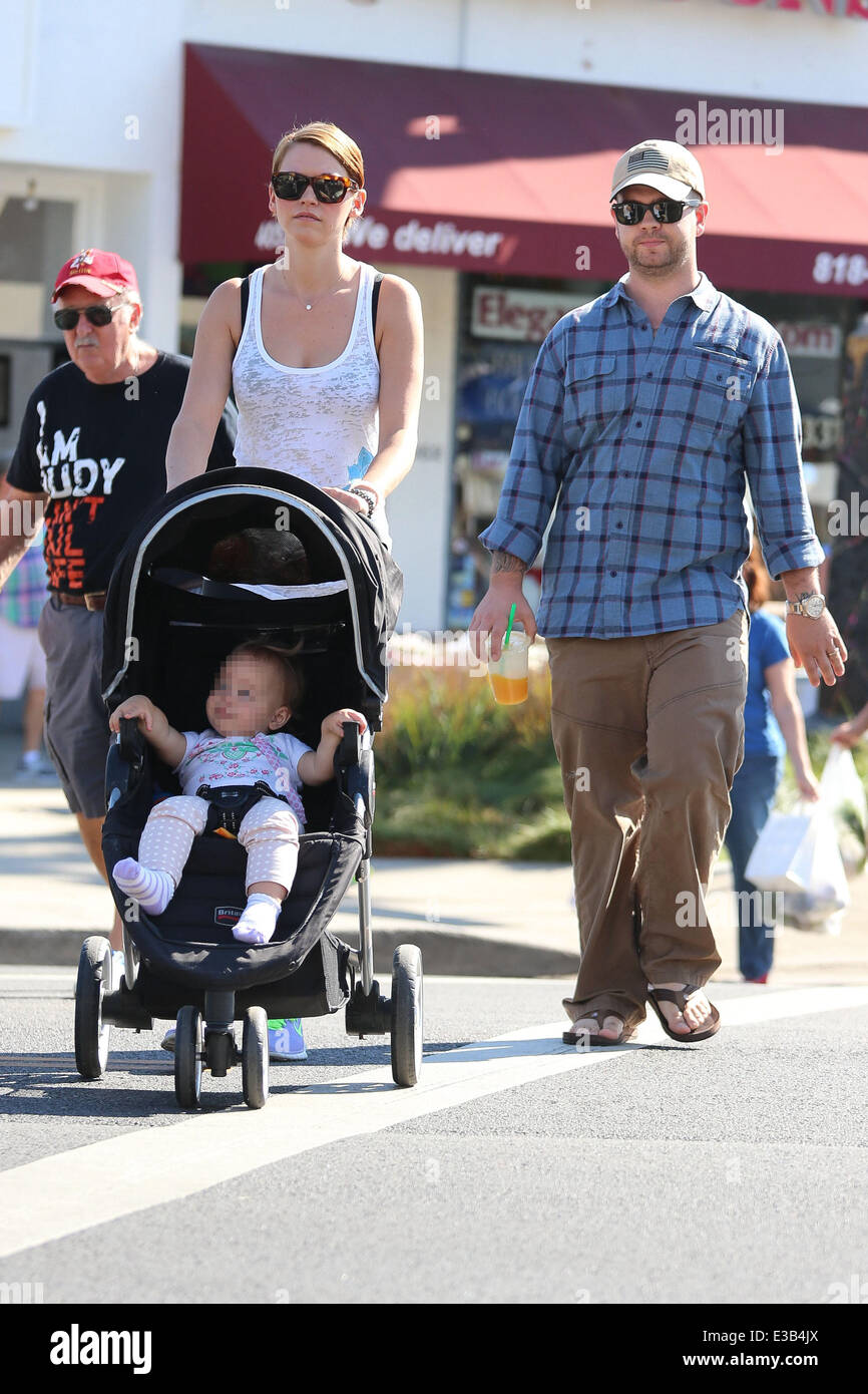 Jack Osbourne, his wife Lisa Stelly and their daughter, Pearl ...