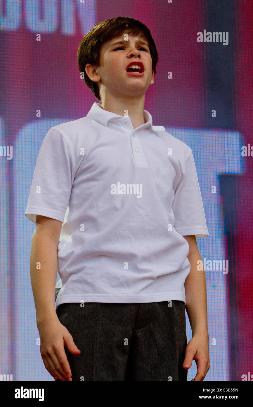 London,UK,22nd June 2014,Billy Elliott live on stage at West End Live ...