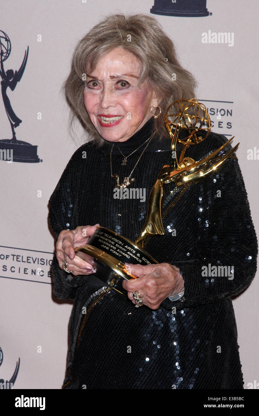 Creative Emmy Awards 2013 Press Room Featuring: June Foray Where: Los ...