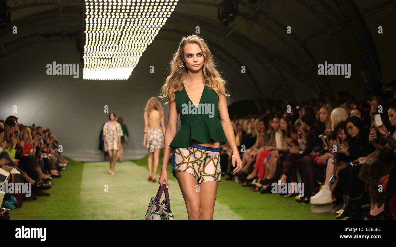 London Fashion Week SS14 - Topshop Unique - Catwalk Featuring: Cara ...