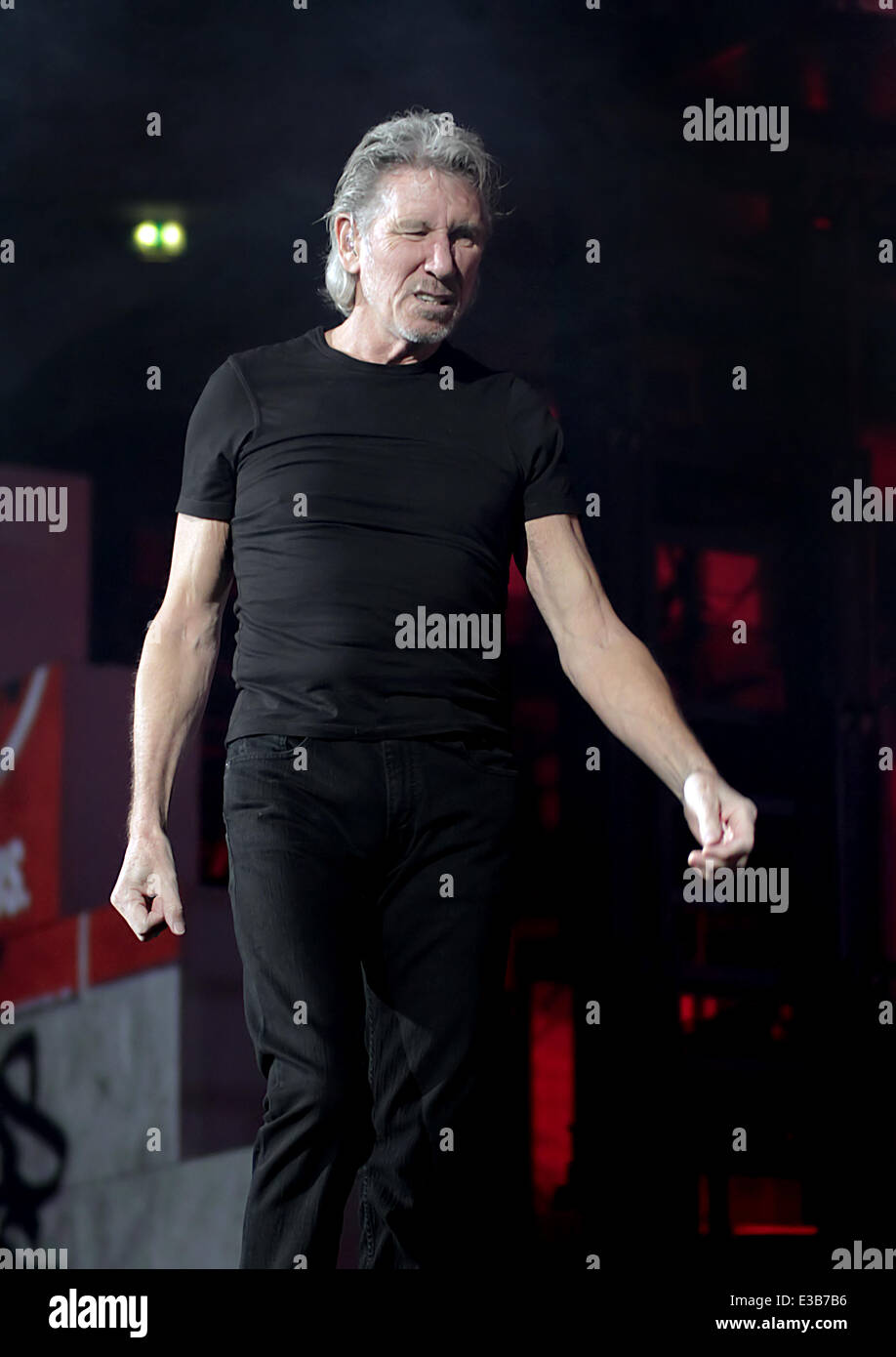 Roger Waters performing live in concert 'The Wall' at Manchester Arena ...