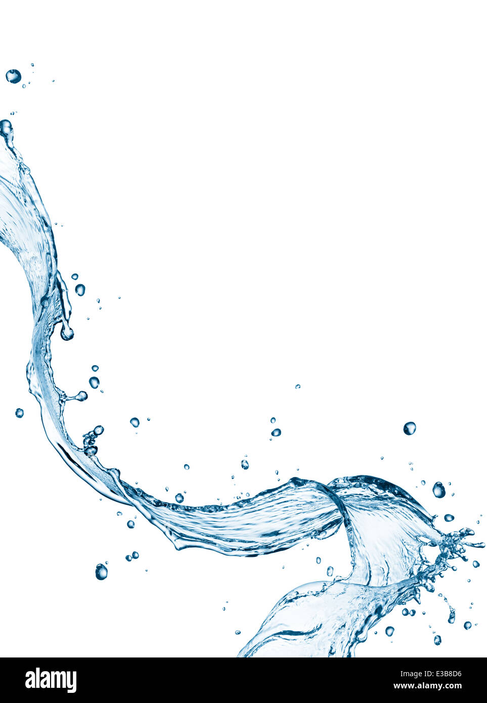 twisted water splash isolated on white background Stock Photo - Alamy