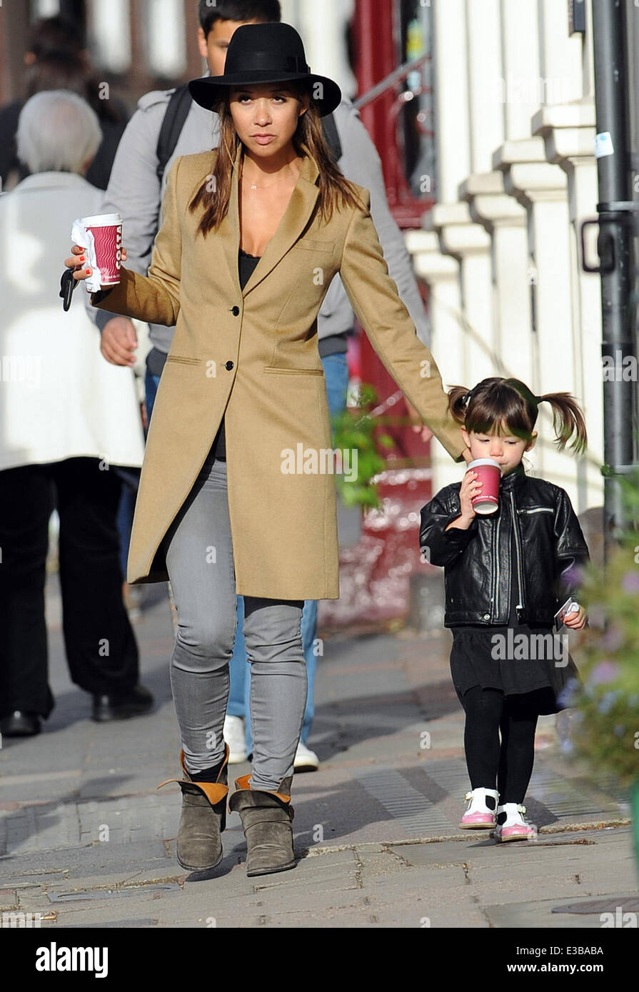Myleene Klass on the school run with her daughters Ava and Hero ...