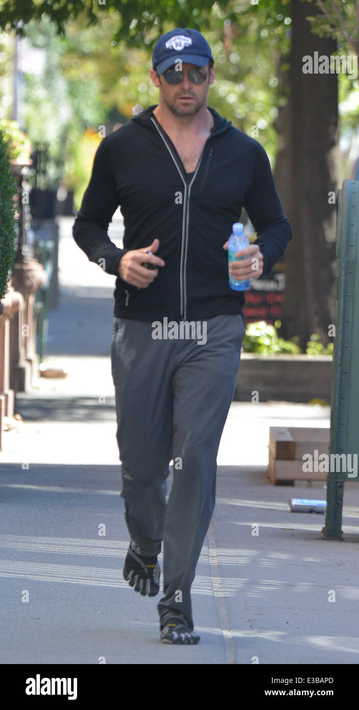 'Prisoners' and 'Wolverine' actor, Hugh Jackman spotted out for a run ...