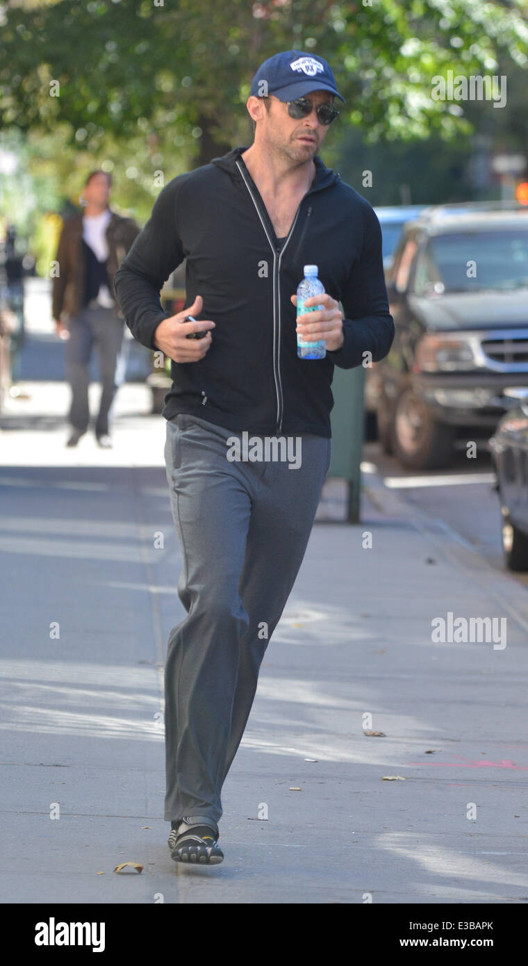 'Prisoners' and 'Wolverine' actor, Hugh Jackman spotted out for a run ...
