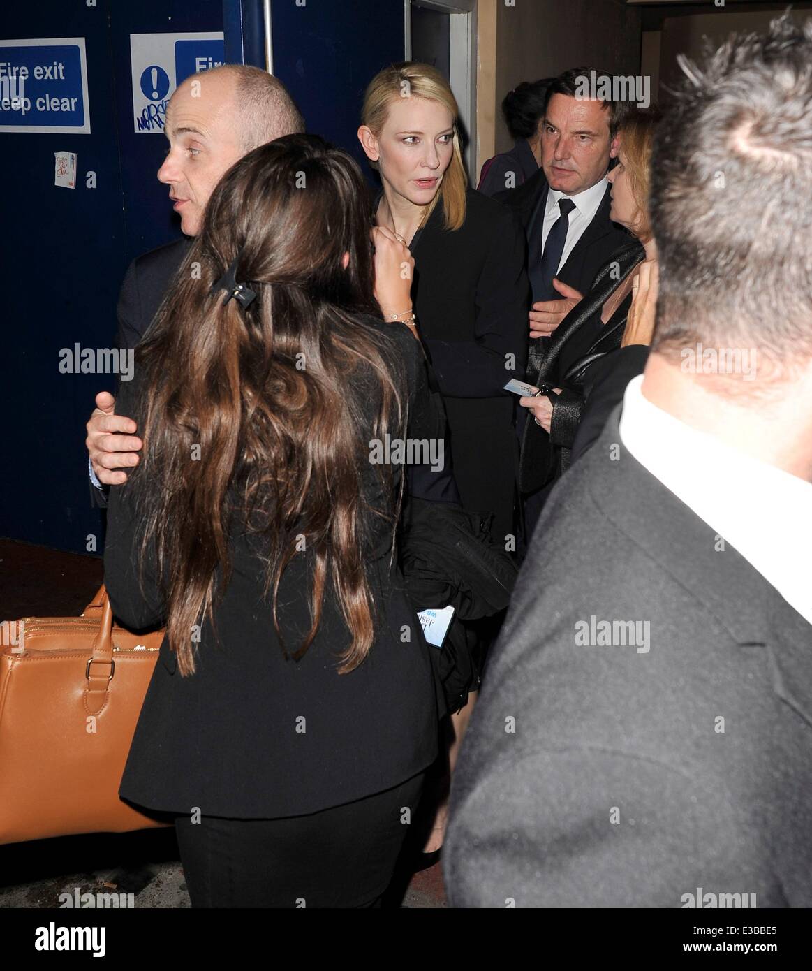 Cate Blanchett leaving the Odeon cinema after the premier of Blue ...