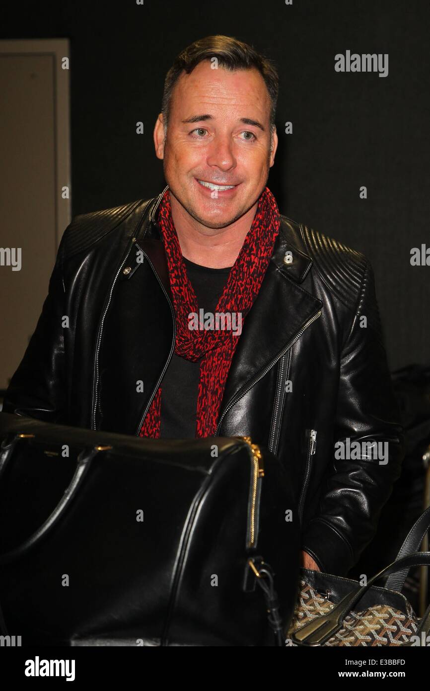 David Furnish arrive at Los Angeles International Airport, LAX ...