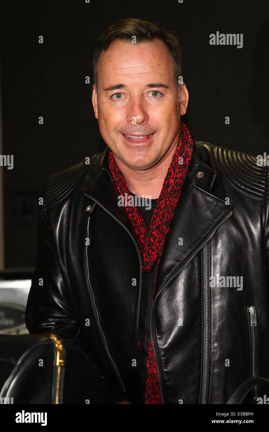 David Furnish arrive at Los Angeles International Airport, LAX ...