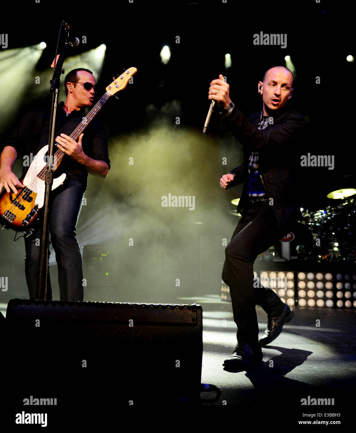 Stone Temple Pilots with Chester Bennington perform on stage at BB&T ...