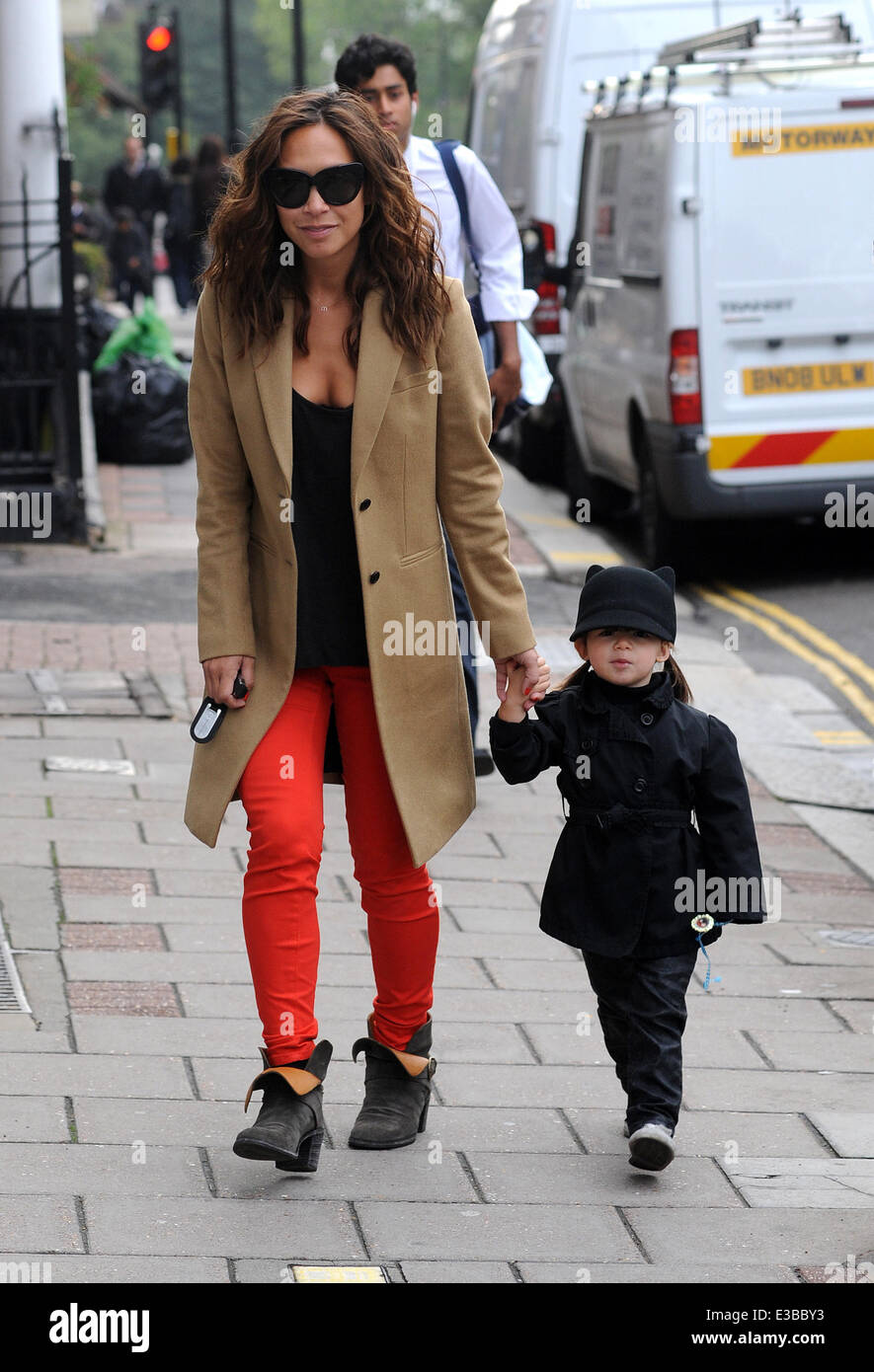 Myleene Klass out and about with her daughter, Hero Featuring: Myleene ...