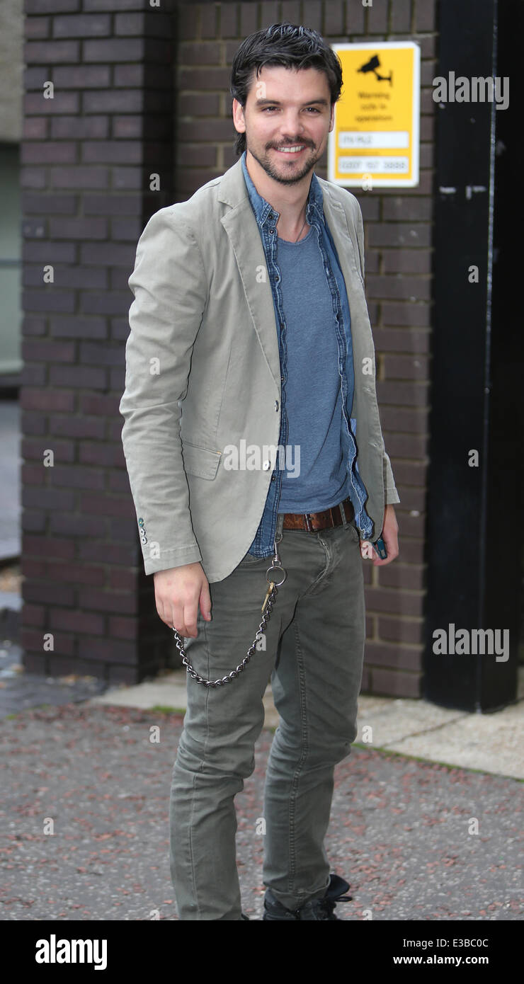 Andrew Lee Potts and Shelley Conn outside ITV Featuring: Andrew Lee ...