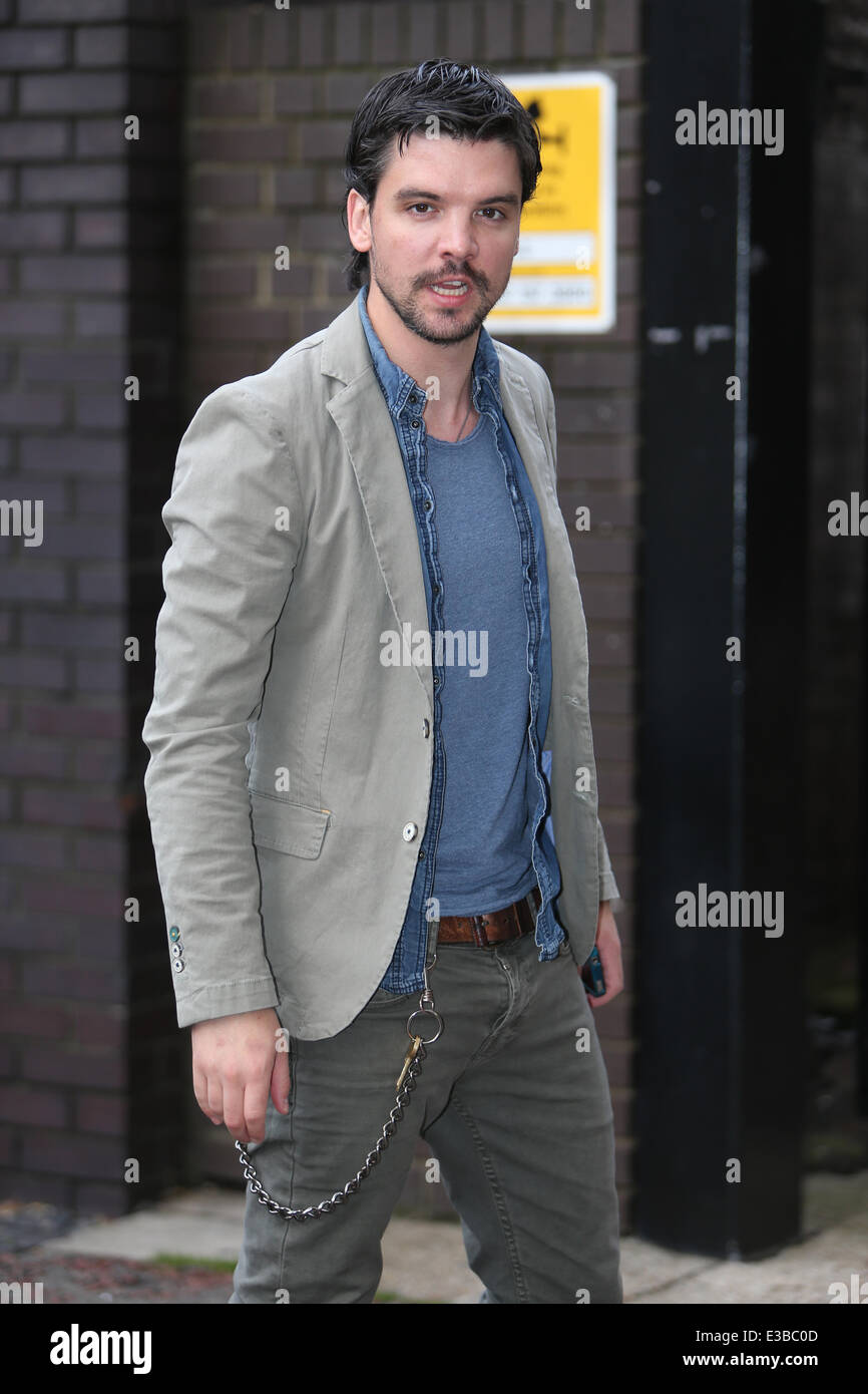 Andrew Lee Potts and Shelley Conn outside ITV Featuring: Andrew Lee ...