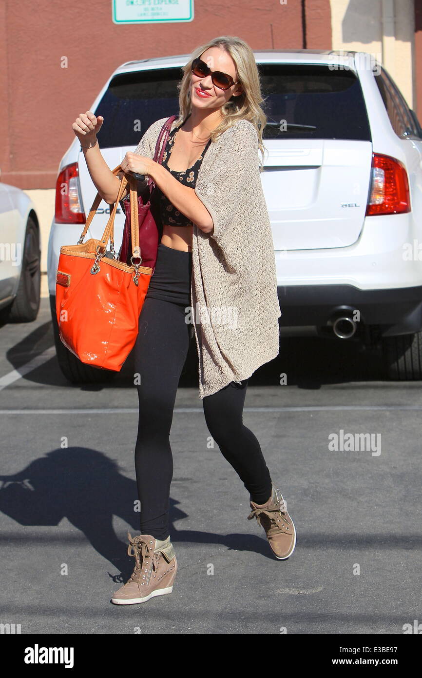 Tyne Stecklein seen arriving at a dance studio for Dancing with the ...