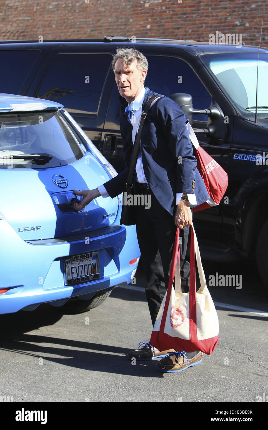 Bill Nye seen arriving at a dance studio for Dancing with the Stars ...