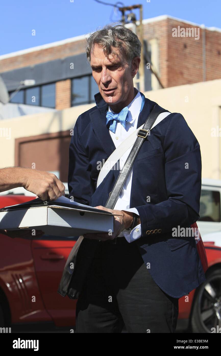 Bill Nye seen arriving at a dance studio for Dancing with the Stars ...