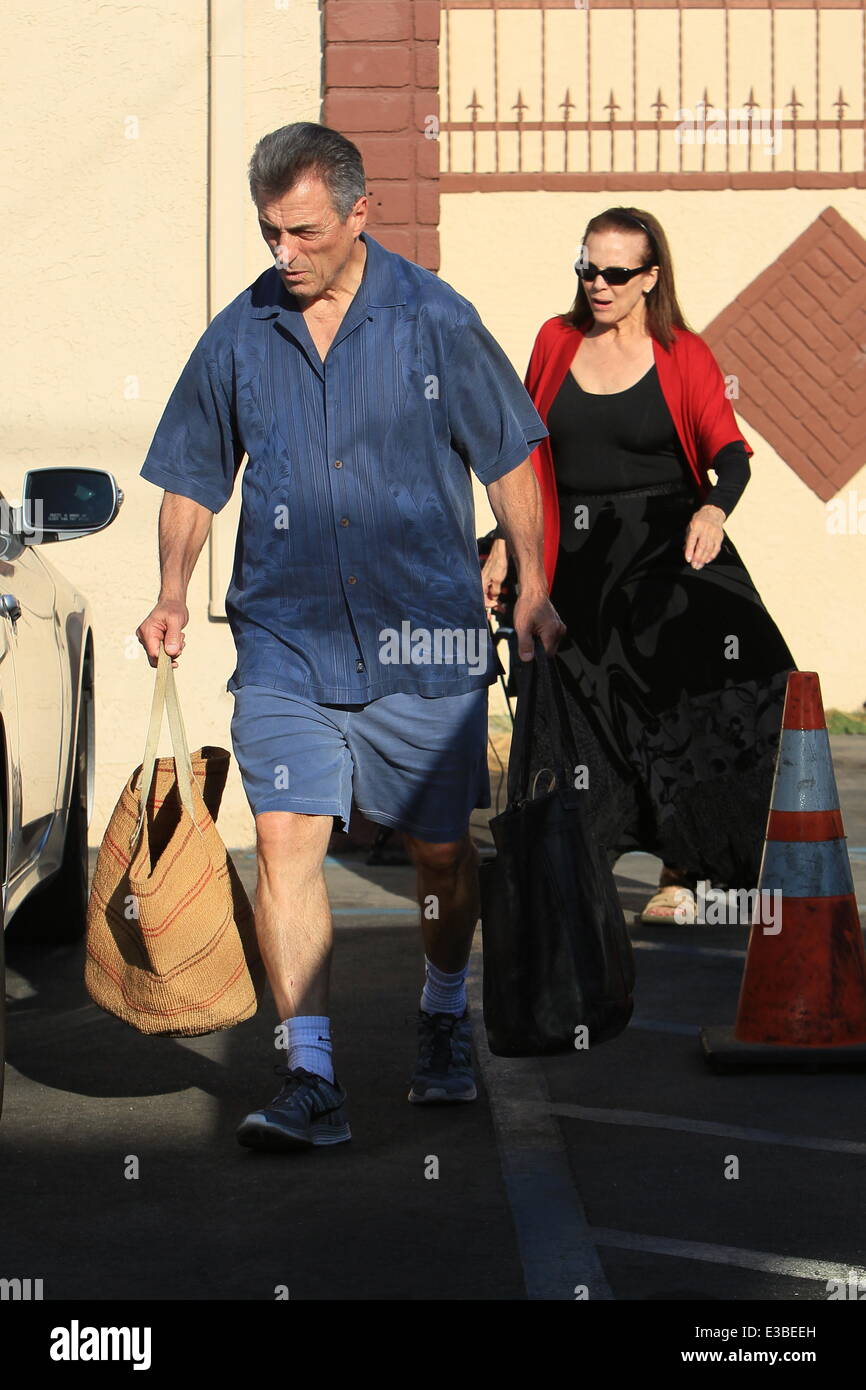 Valerie Harper and Husband Tony Cacciotti seen leaving a dance studio ...