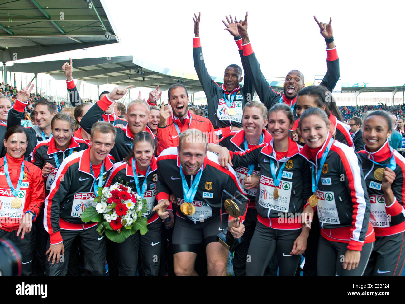 The germany team celebrate winning the european championships hi-res ...