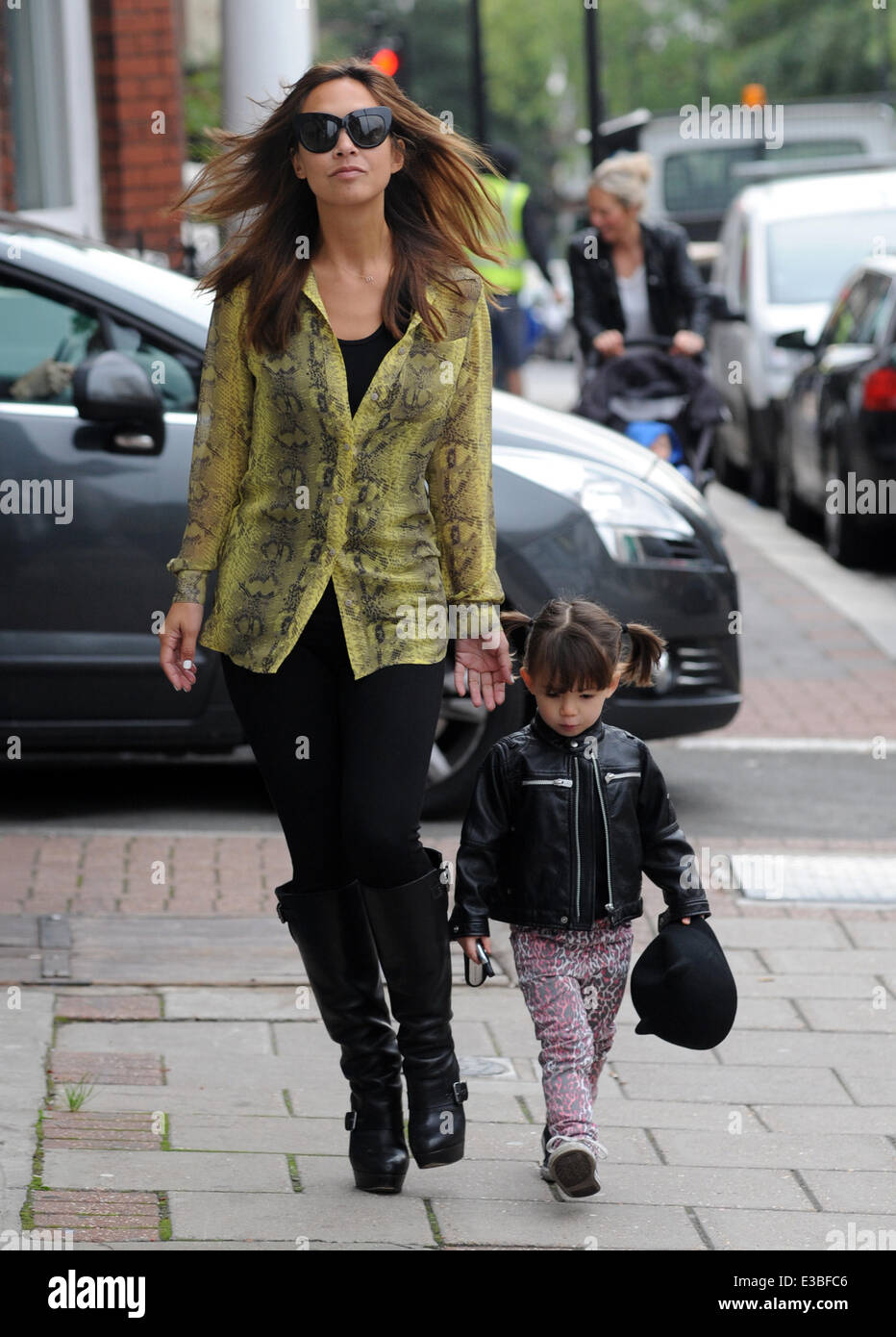 Myleene Klass out and about with her youngest daughter, Hero after ...