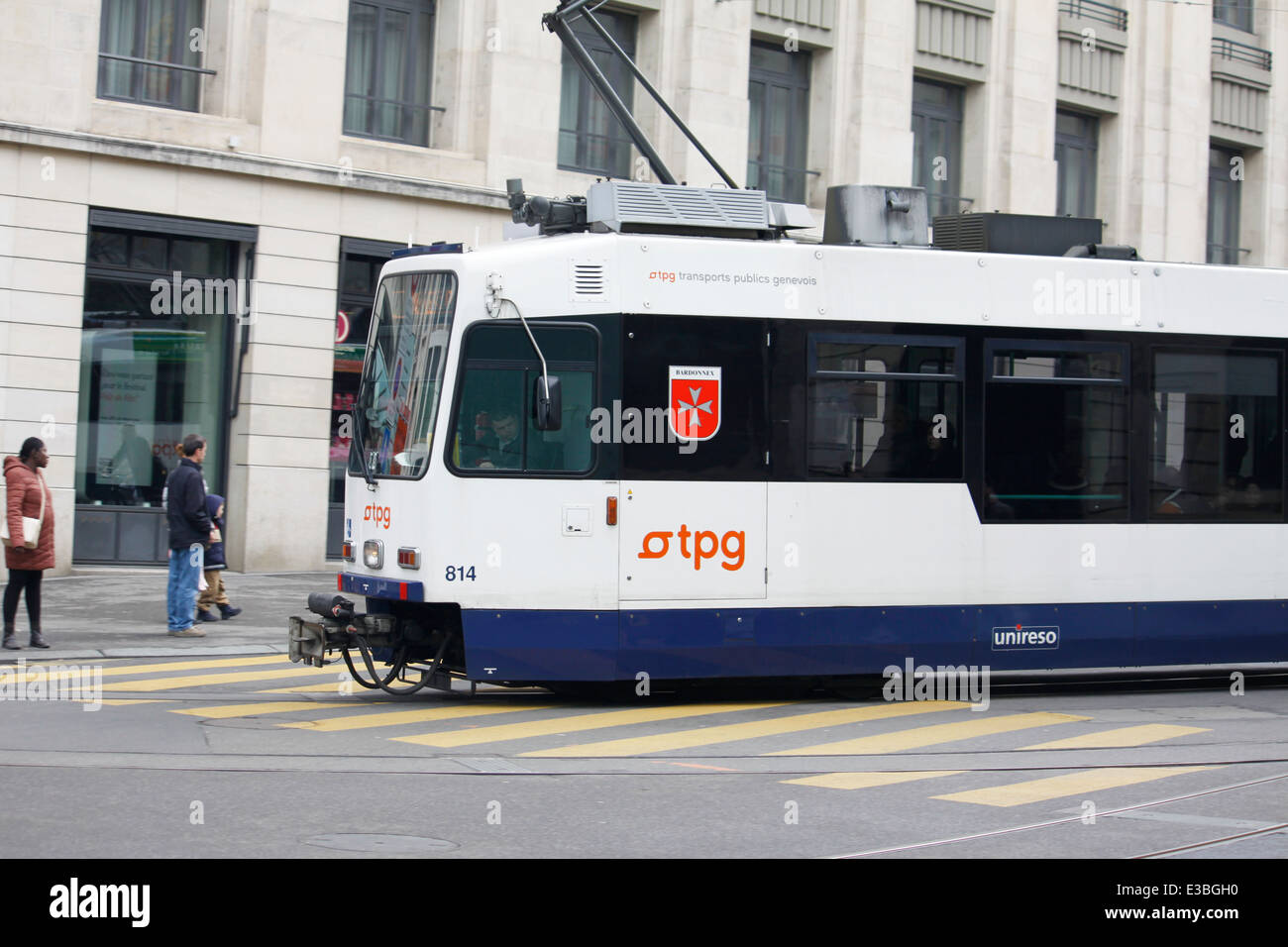 Public transport in Geneve Swiss Stock Photo - Alamy