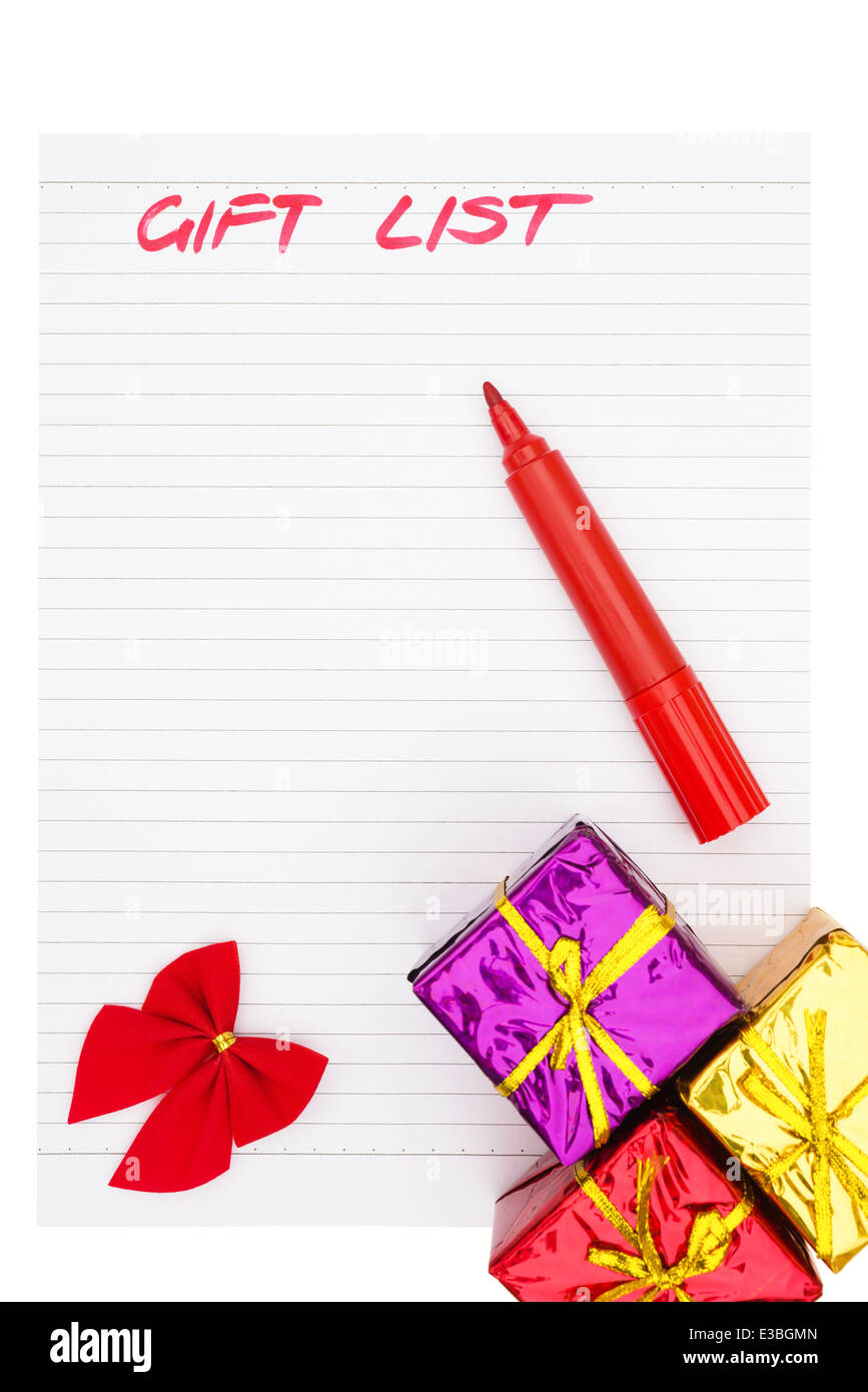 Letter with list of wishes hi-res stock photography and images - Alamy
