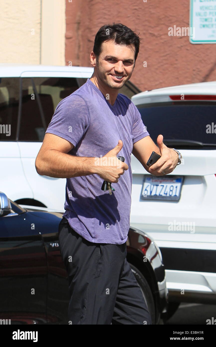 Tony Dovolani seen arriving at a dance studio for Dancing with the ...