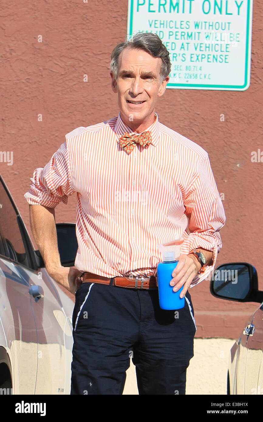 Bill Nye seen arriving at a dance studio for Dancing with the Stars ...