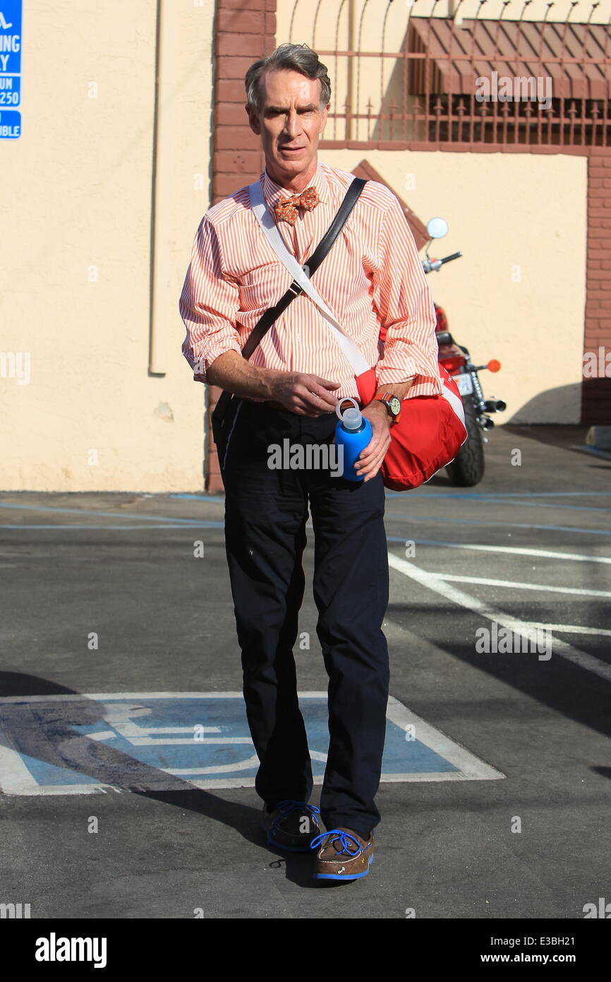 Bill Nye seen arriving at a dance studio for Dancing with the Stars ...